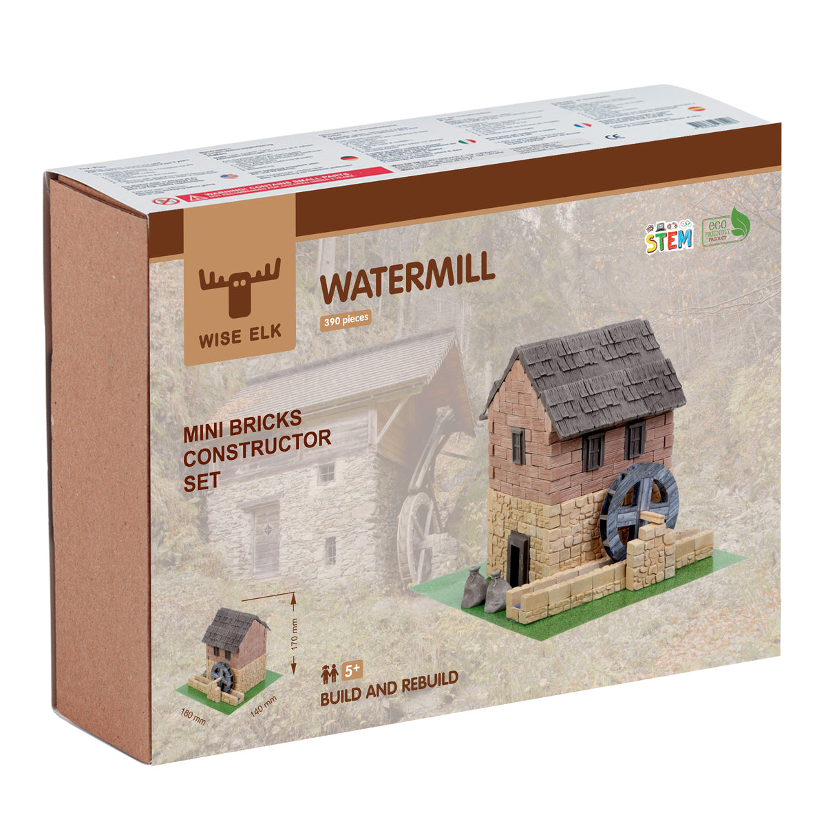 Wise Elk STEM Heritage Kit – Watermill | 390 pcs – Fainotoys